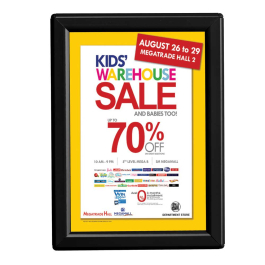 5" x 7" Black 0.55" Economy Snap Frame with Support Stand | United Visual Products