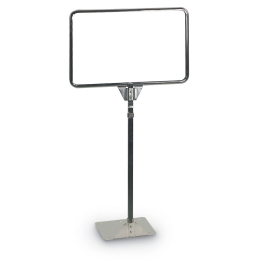 11" x 17" Horizontal Chrome Countertop Stand | United Visual Products