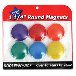 Multi Color Round Magnets, 6 Pack | United Visual Products