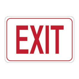 7" x 10" Exit Facility Sign | United Visual Products