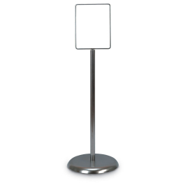 7" x 11" Chrome Sign & Poster Pedestal Holder | United Visual Products