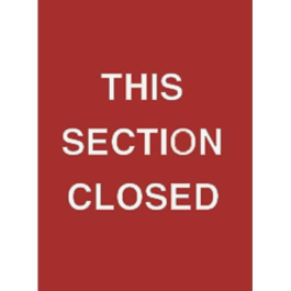 9 x 12" This Section Closed Acrylic Sign | United Visual Products